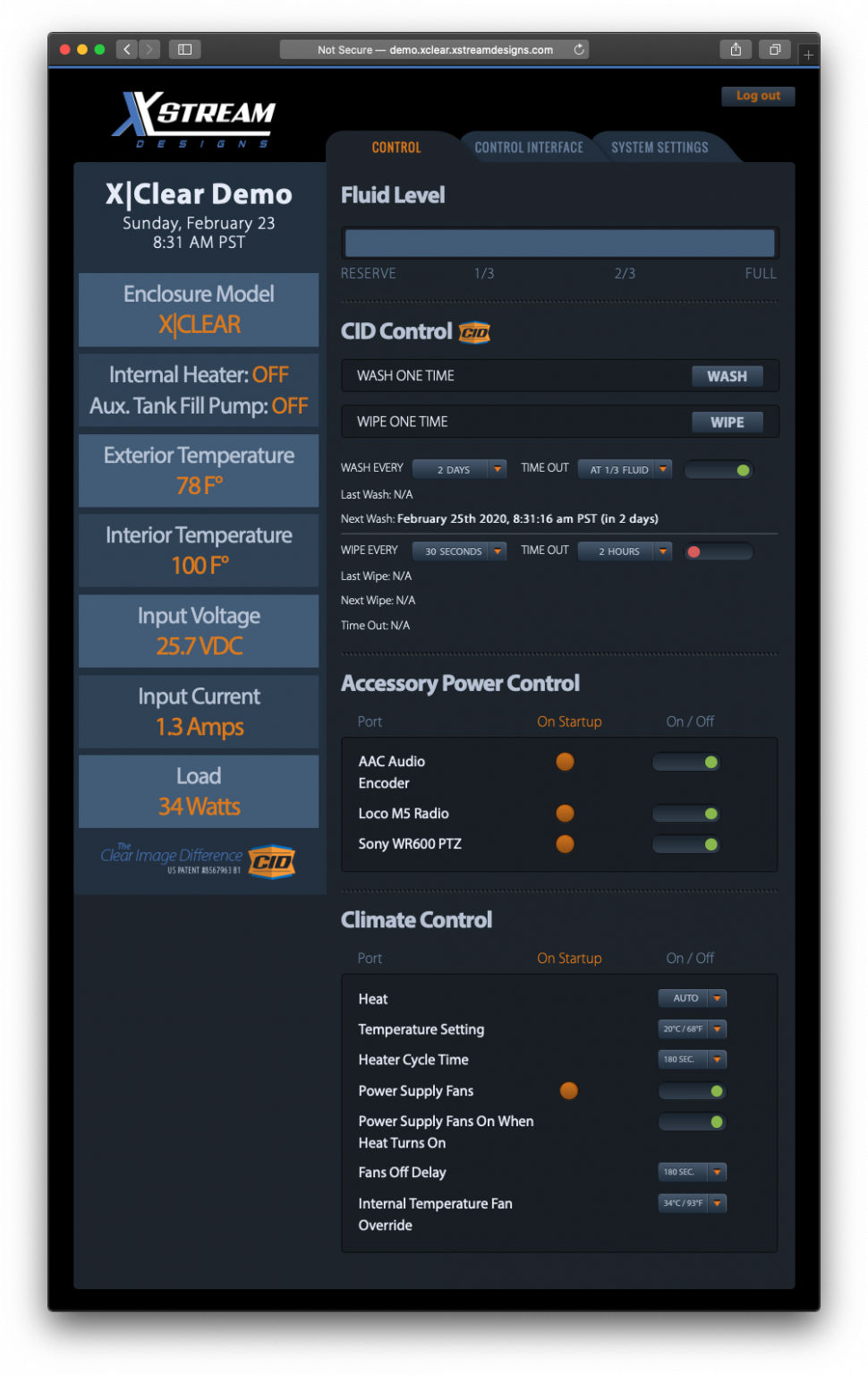 XClear | Self Cleaning Weather Proof Outdoor PTZ Camera Housing